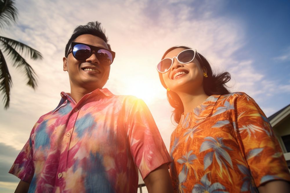 Malaysian couple glasses summer sunglasses. | Free Photo - rawpixel