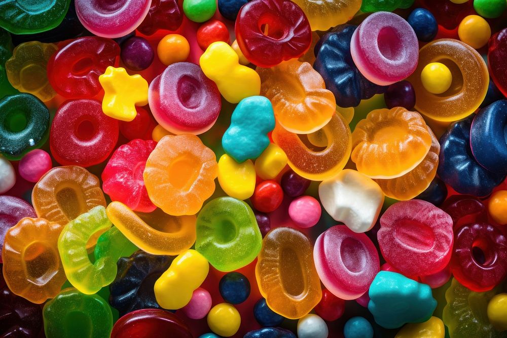 Colourful gummy candies confectionery dessert | Free Photo - rawpixel