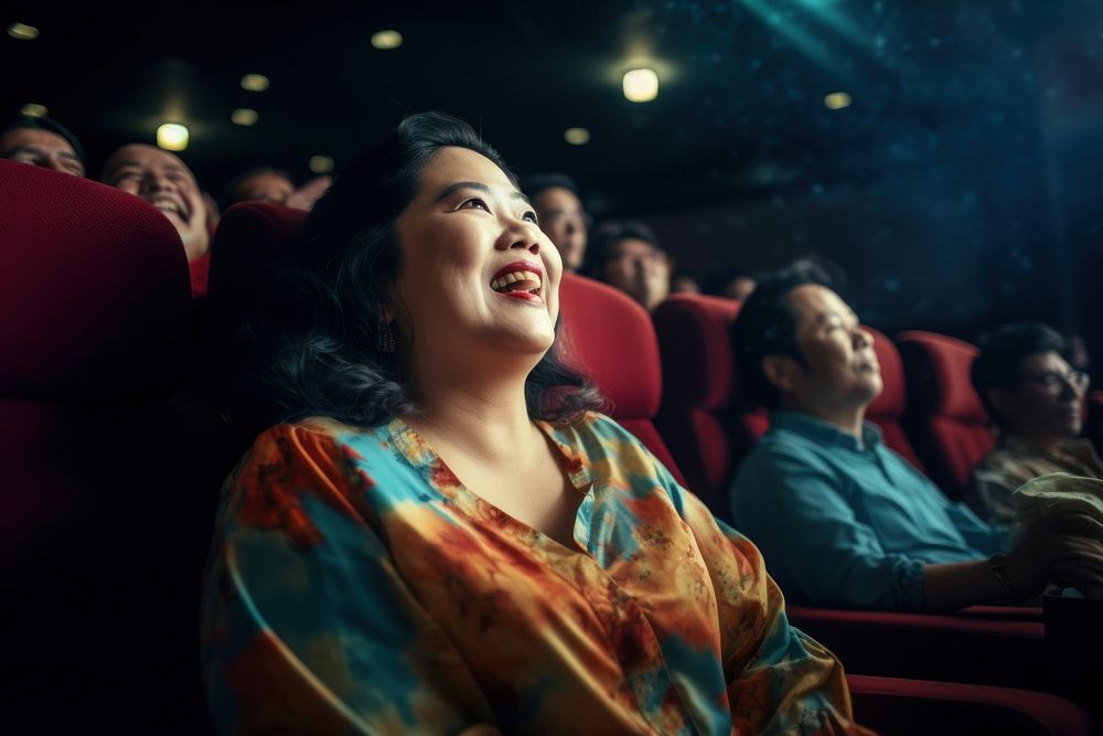 Watching movie portrait smiling adult. | Free Photo - rawpixel