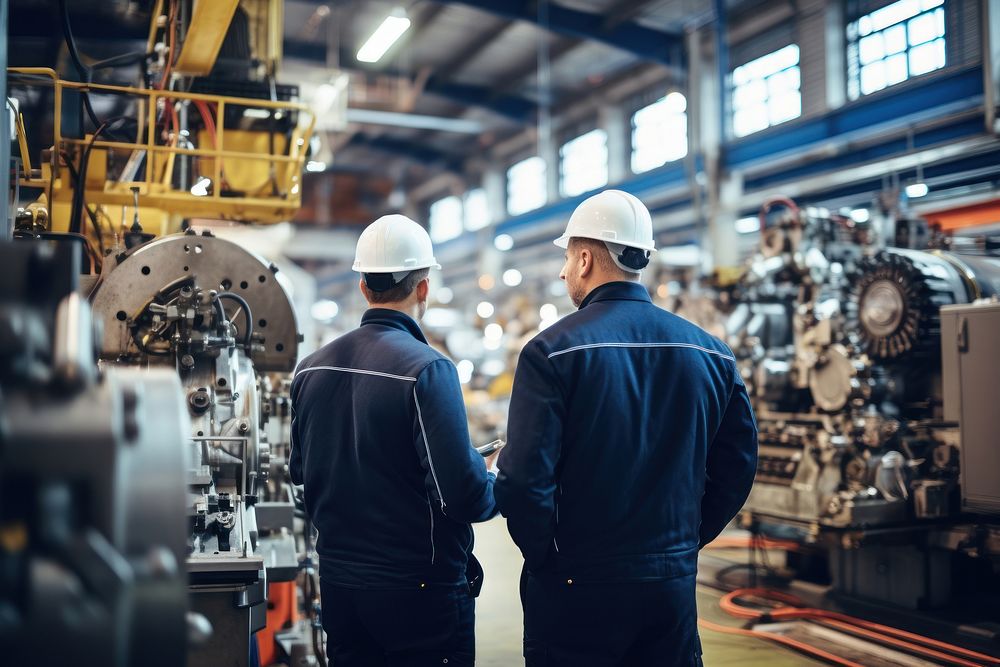 Two engineers factory manufacturing architecture. | Free Photo - rawpixel