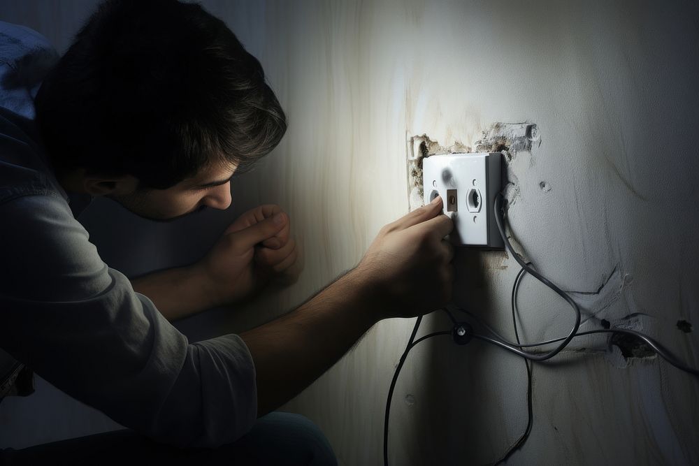 Man repairing electrical socket electricity | Premium Photo - rawpixel