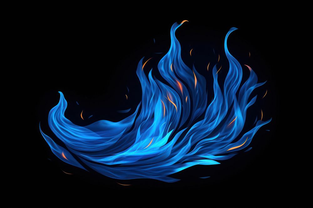 Blue fire pattern black background | Premium Photo Illustration - rawpixel