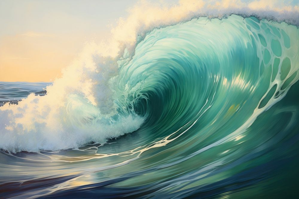 Wave crashing ocean outdoors nature | Premium Photo Illustration - rawpixel