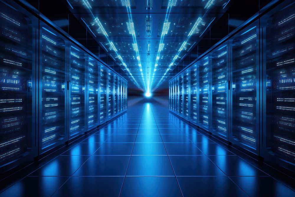 long blue light hallway row | Free Photo - rawpixel