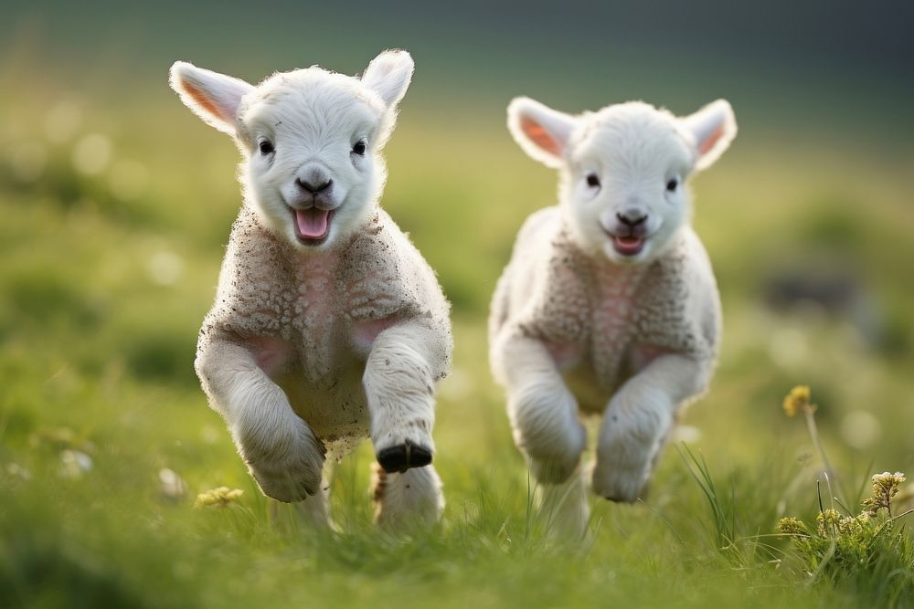 Lambs livestock outdoors running. | Free Photo - rawpixel