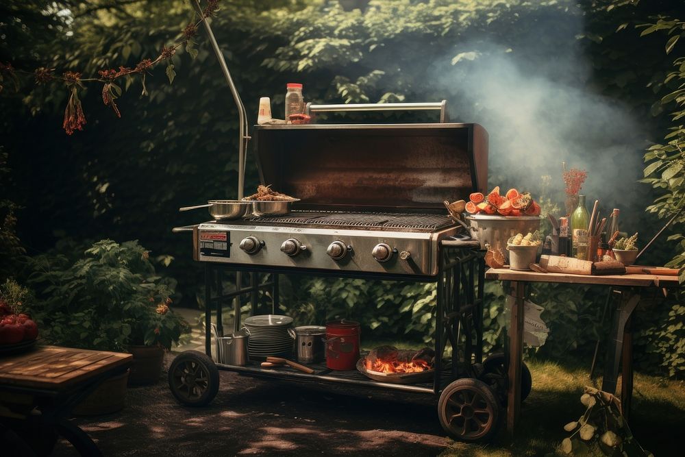 Bbq outdoors grilling food. AI | Premium Photo - rawpixel