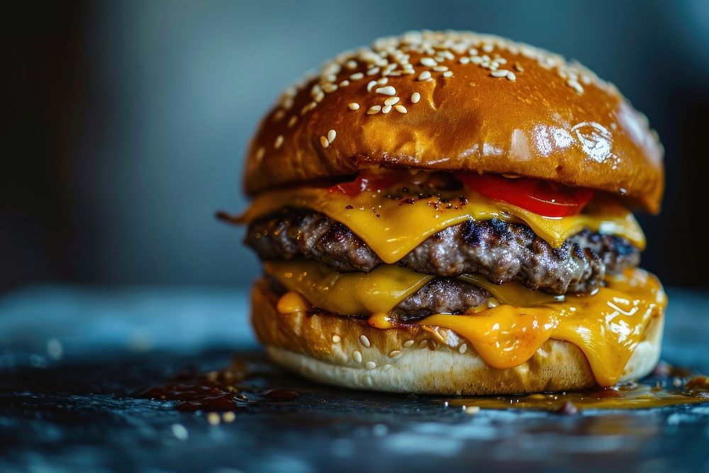 Double chesseburger cheese food hamburger. | Premium Photo - rawpixel