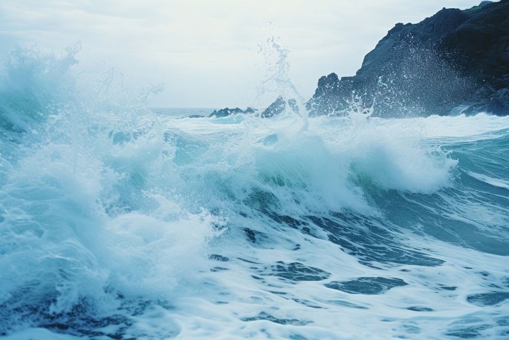 Oceanscape outdoors nature wave. AI | Premium Photo - rawpixel