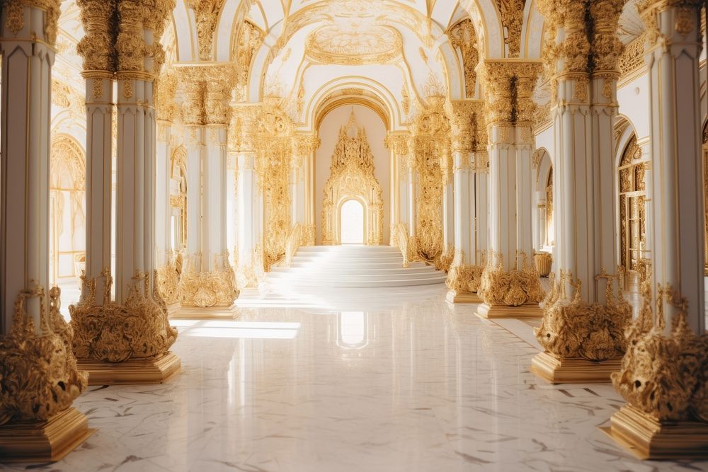 Luxury palace architecture building corridor. | Free Photo - rawpixel