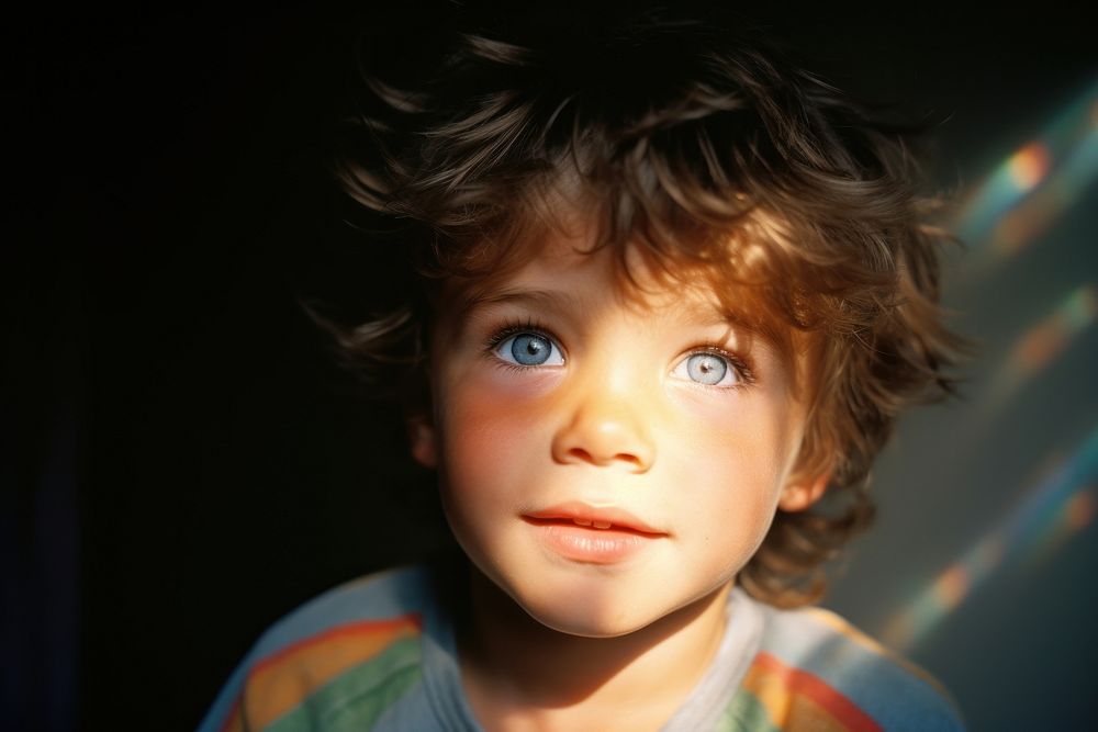 Rainbow light baby boy face | Premium Photo - rawpixel