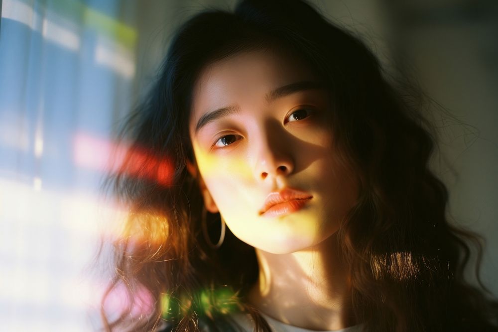 Rainbow light friendship face photography | Free Photo - rawpixel