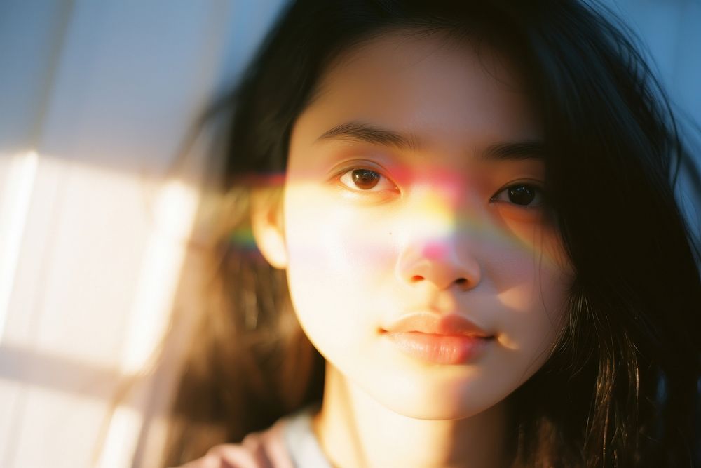 Rainbow light friendship face photography | Premium Photo - rawpixel