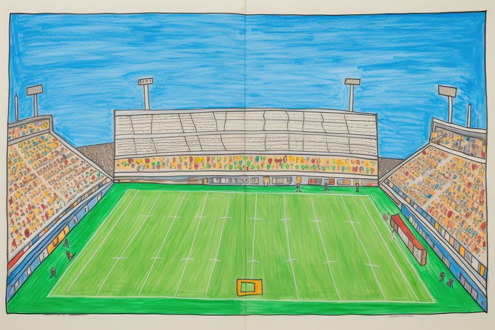 Football stadium scene sports art | Premium Photo Illustration - rawpixel