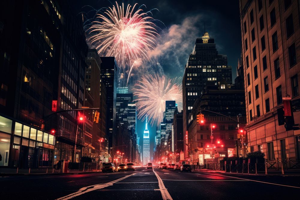 Fireworks building street architecture. | Premium Photo - rawpixel