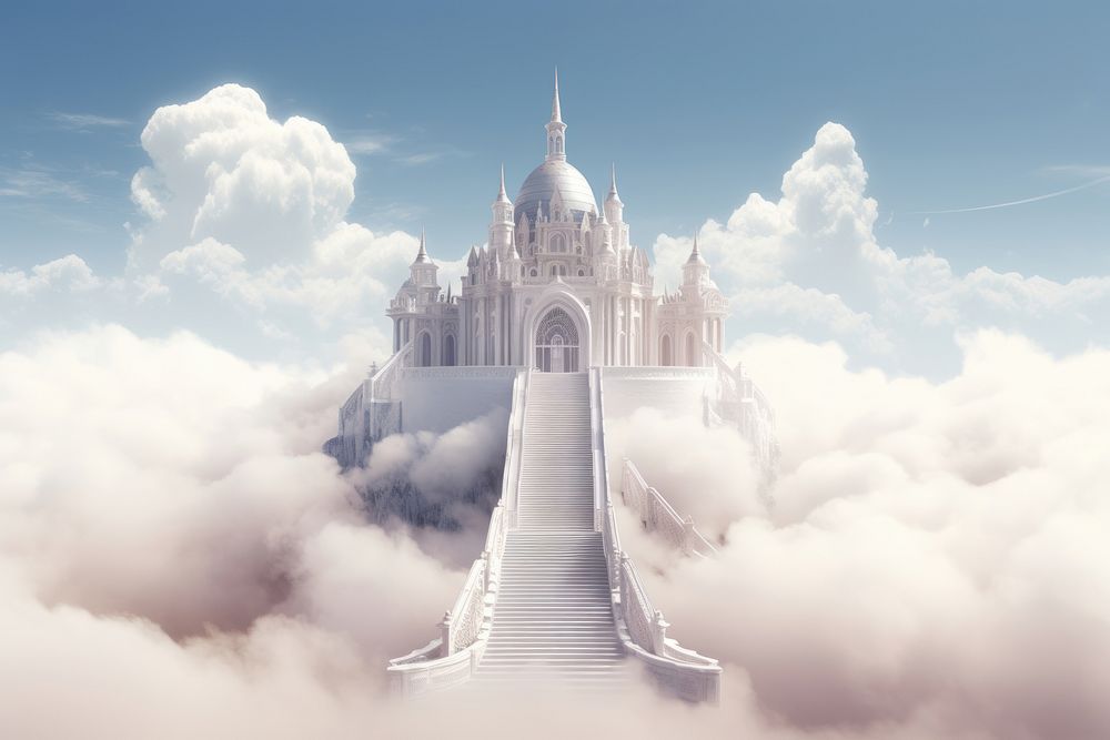 Heaven architecture landscape building. | Premium Photo Illustration ...