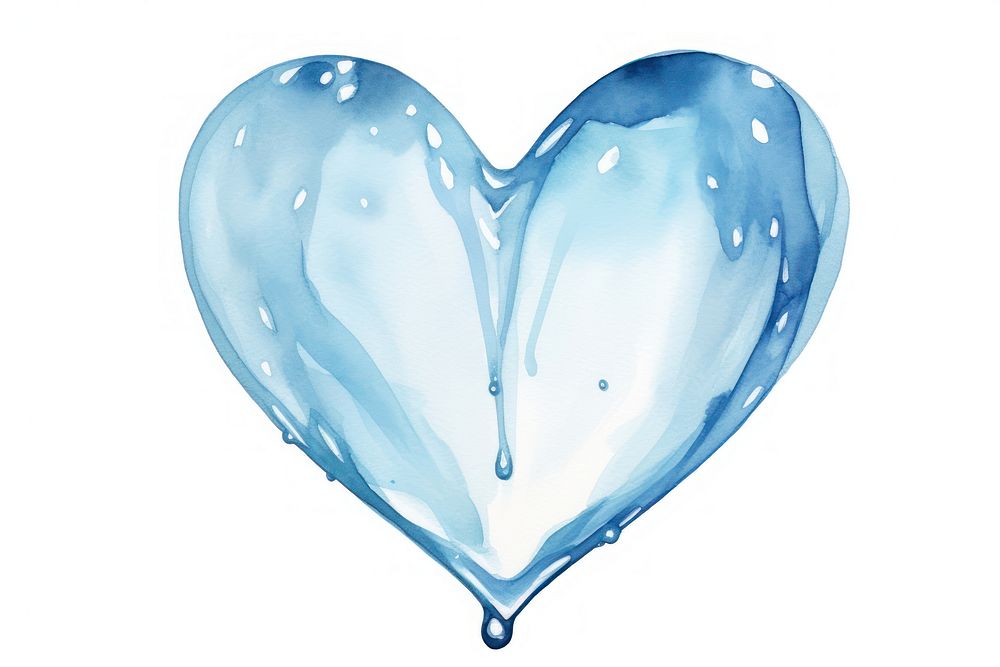 heart shape water drop white | Free Photo Illustration - rawpixel