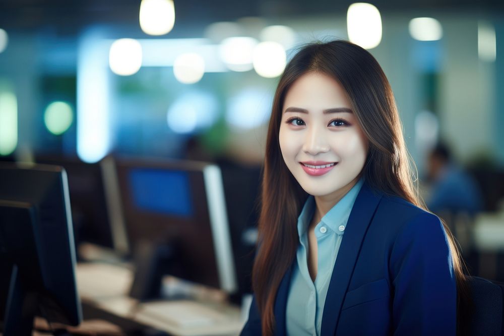Portrait Beautiful Asian Manager Using | Free Photo - rawpixel