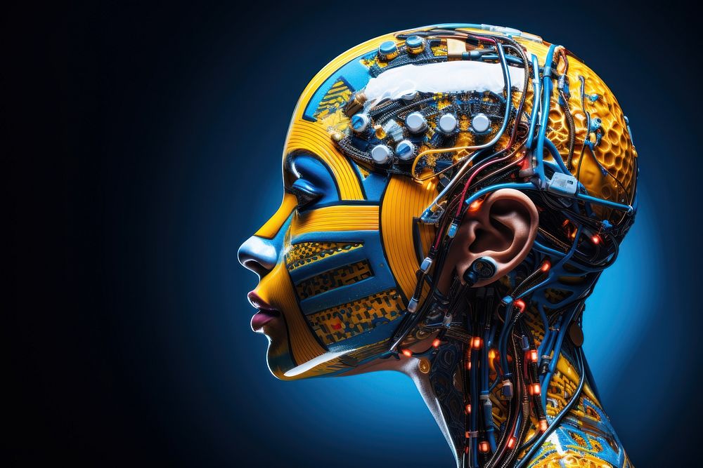 Futuristic cyborg profile portrait | Premium Photo - rawpixel