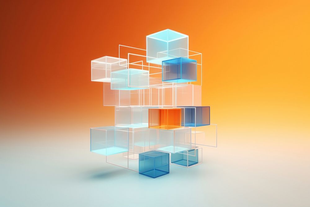 3d abstract stacked cube architecture | Free Photo Illustration - rawpixel