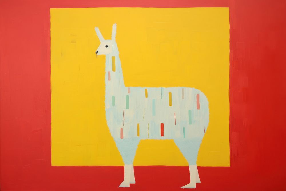 Lama painting animal mammal. AI | Free Photo Illustration - rawpixel