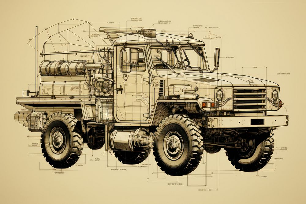 Vehicle drawing truck transportation. AI | Free Photo Illustration ...