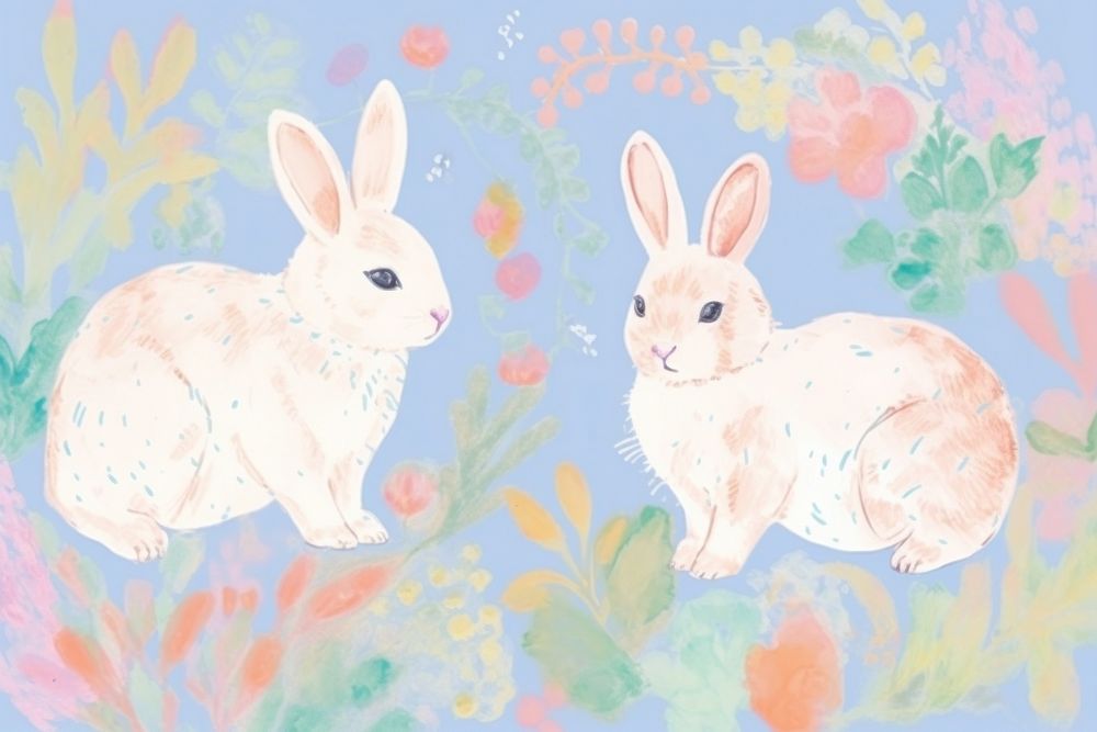 Rabbits animal rodent mammal. | Premium Photo Illustration - rawpixel