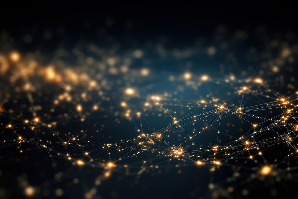 Particle connection fireworks light night | Free Photo - rawpixel