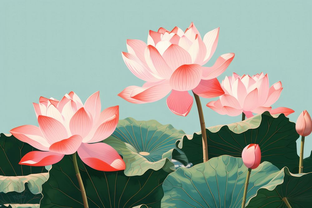 Chinese seamless vintage lotus flower | Free Photo Illustration - rawpixel
