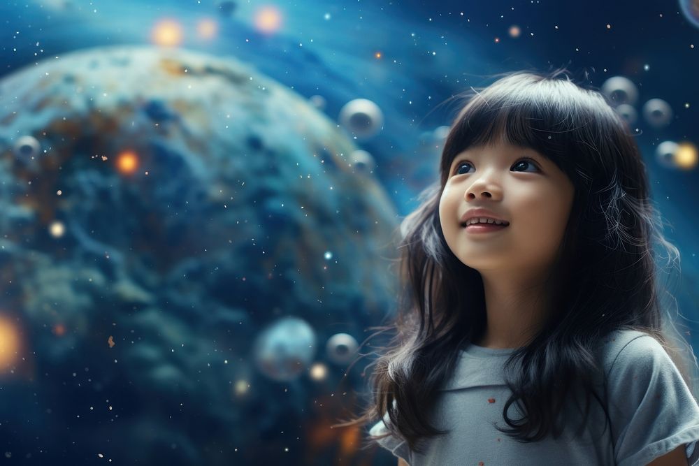 Learning planets astronomy portrait space. | Free Photo - rawpixel