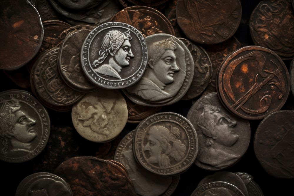 Ancient coins money representation accessories. | Premium Photo - rawpixel