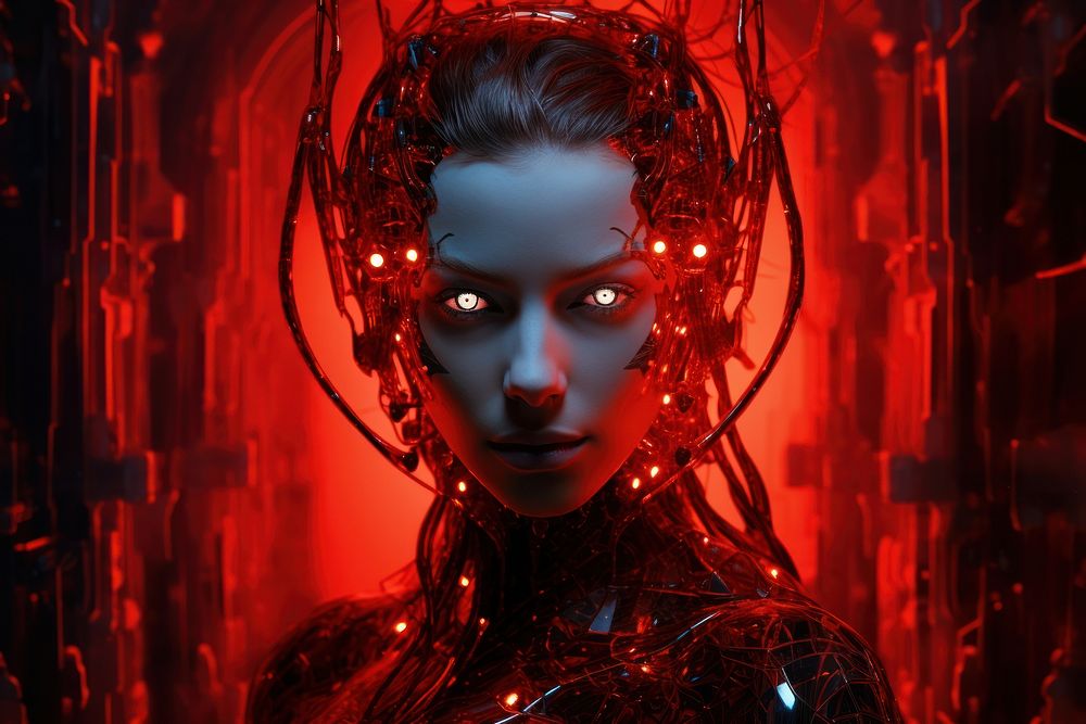 Cyborg portrait futuristic technology adult. | Premium Photo - rawpixel