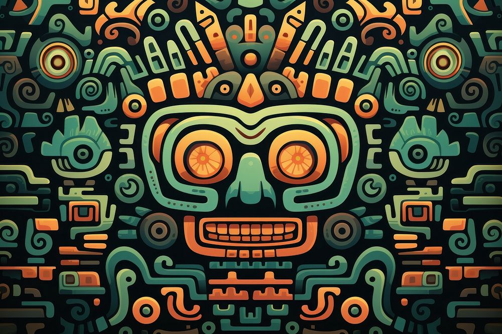 Mayan style background pattern art | Premium Photo Illustration - rawpixel