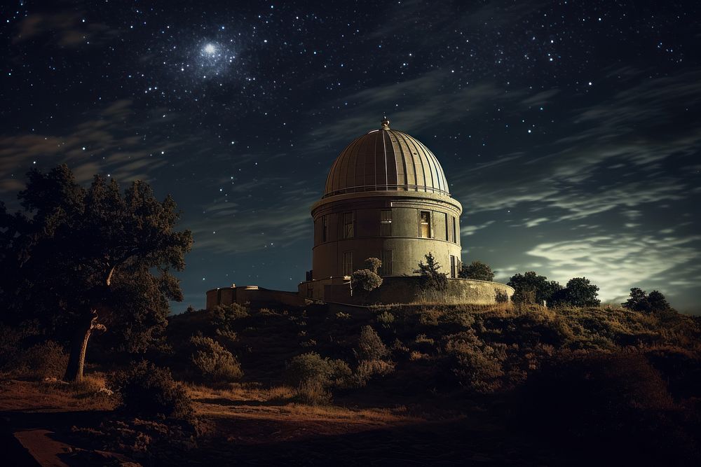 Observatory observatory night architecture. AI | Free Photo - rawpixel