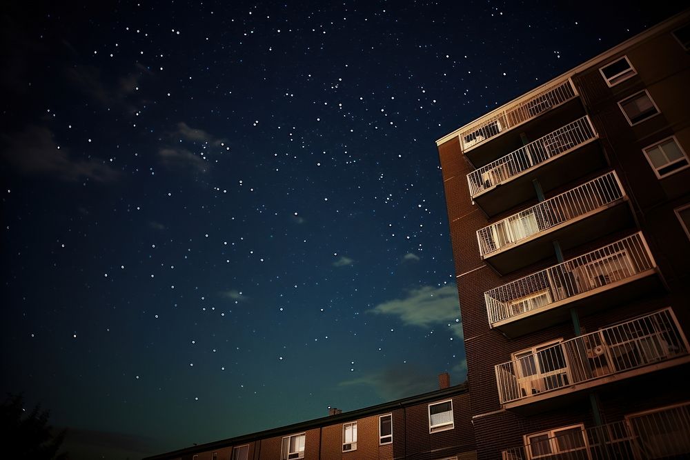 Apartment building night sky architecture. | Free Photo - rawpixel