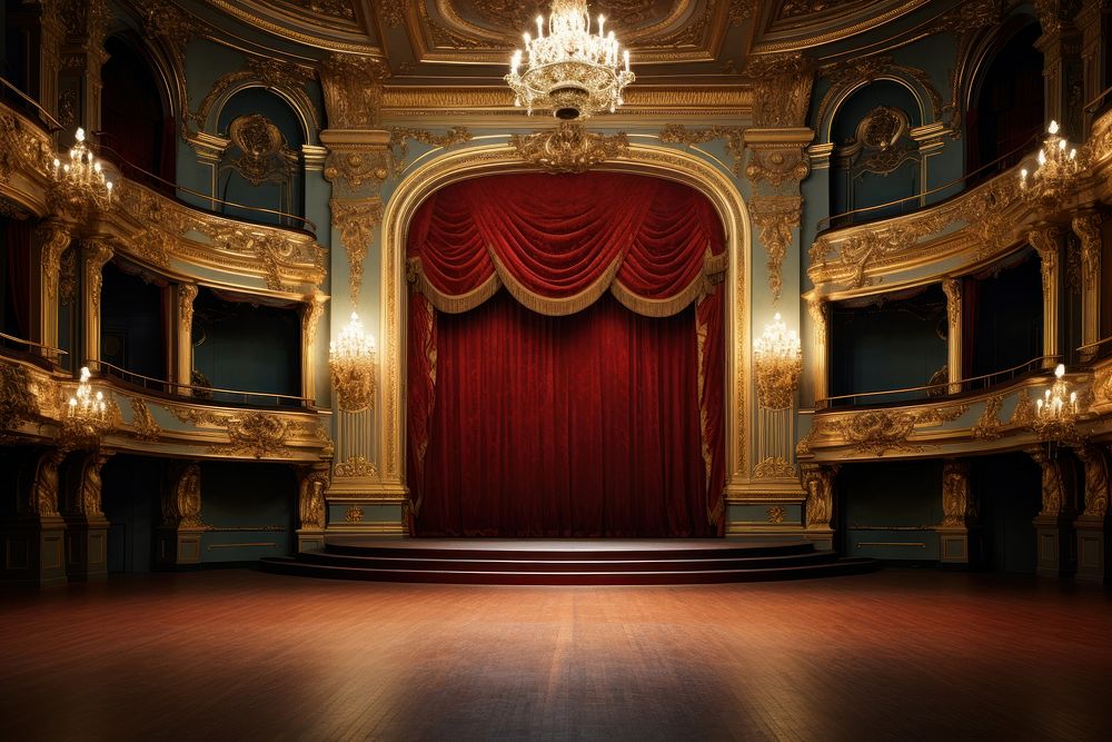 Empty opera house ballroom stage | Premium Photo Illustration - rawpixel
