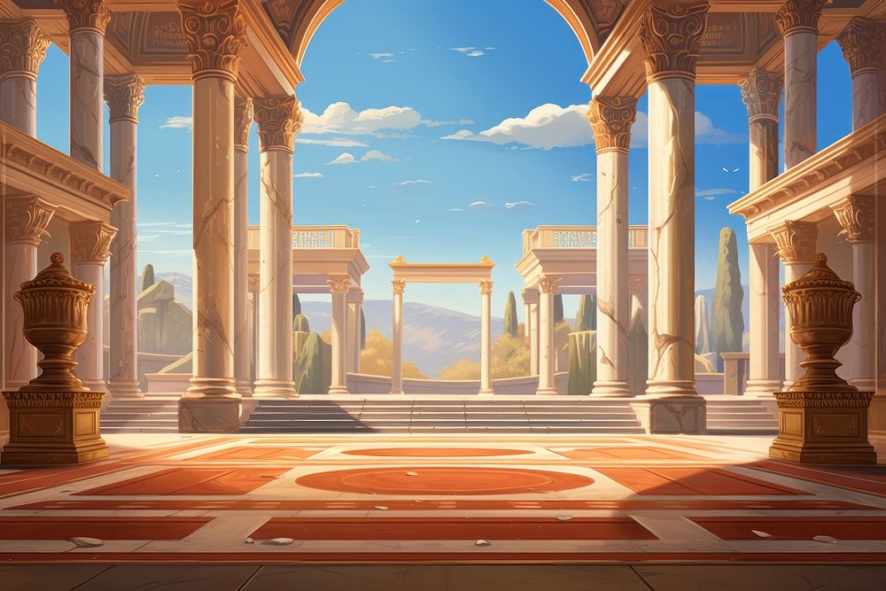 Roman style background architecture building | Premium Photo ...
