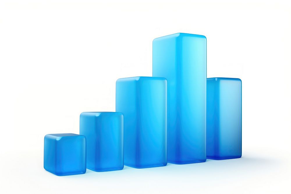 Blue simple 3D chart white | Free Photo Illustration - rawpixel