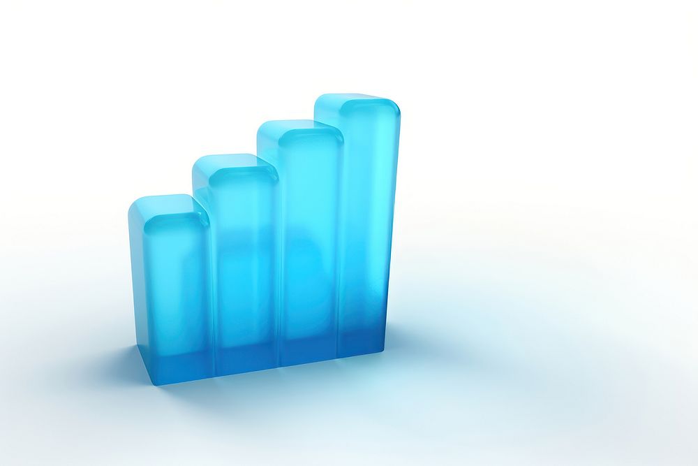 Blue simple 3D chart white | Free Photo Illustration - rawpixel