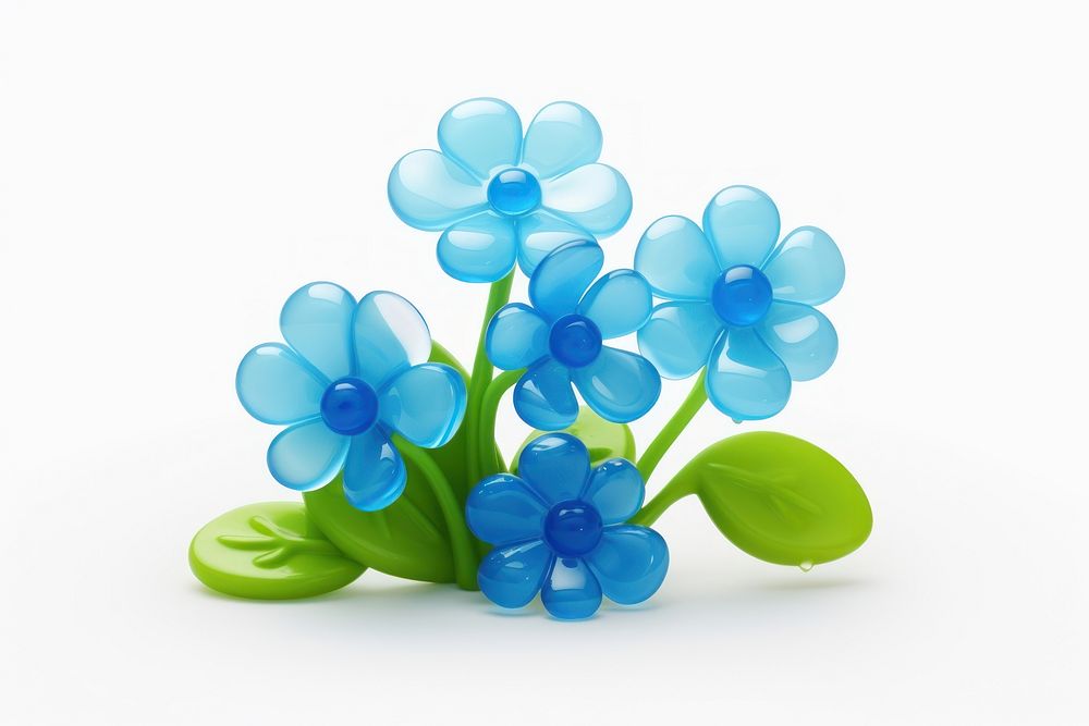 Simple blue flowers and green | Free Photo Illustration - rawpixel
