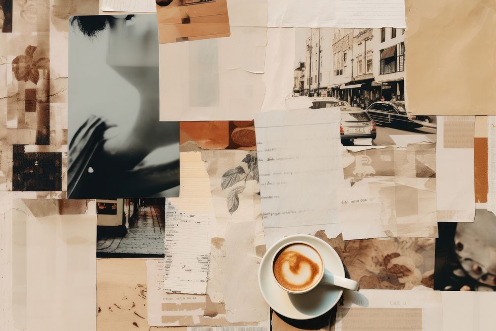 Cafe collage coffee paper. AI | Free Photo - rawpixel