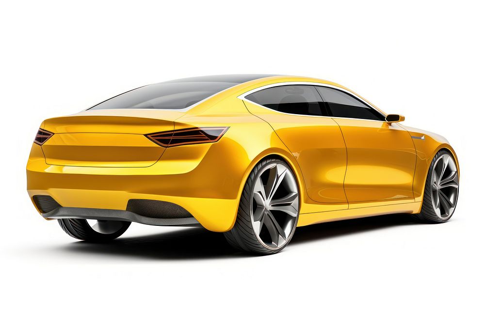 Concept yellow modern sedan car | Free Photo - rawpixel