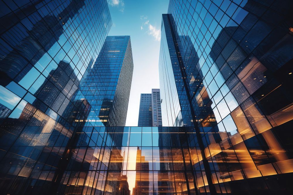 Glass office buildings city architecture | Free Photo - rawpixel