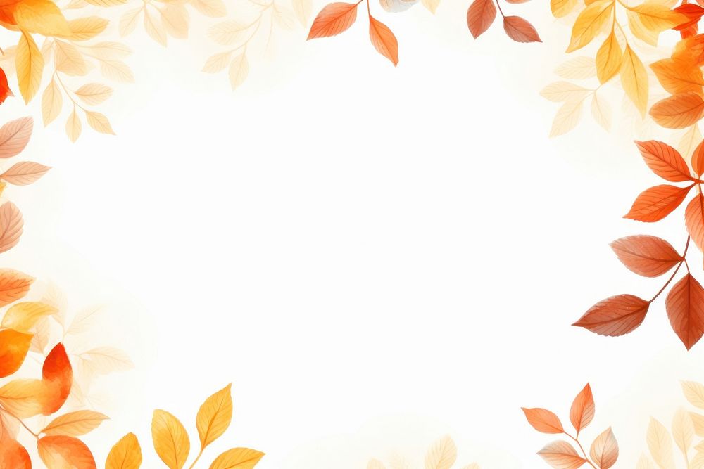 Painting autumn leaves border backgrounds | Free Photo Illustration ...