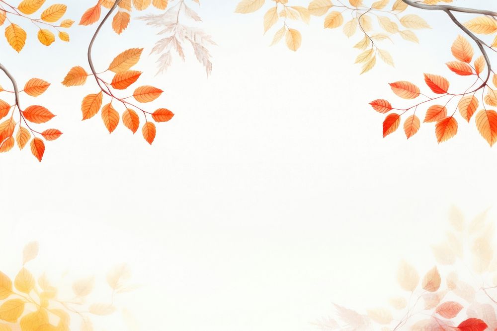 Painting autumn leaves border backgrounds | Premium Photo Illustration ...