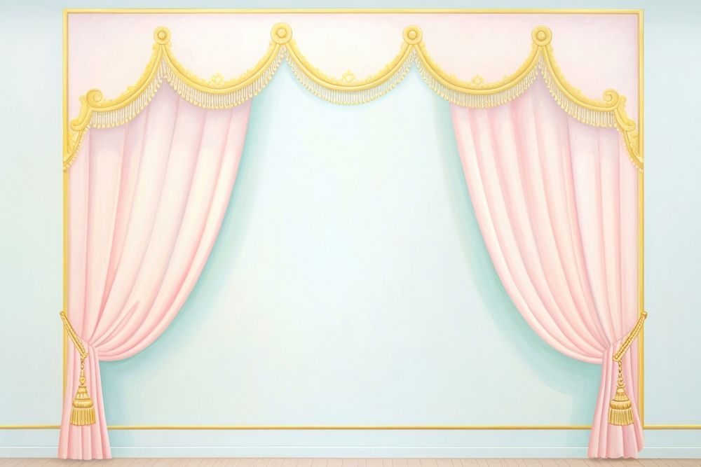 Painting curtain border backgrounds architecture | Free Photo ...