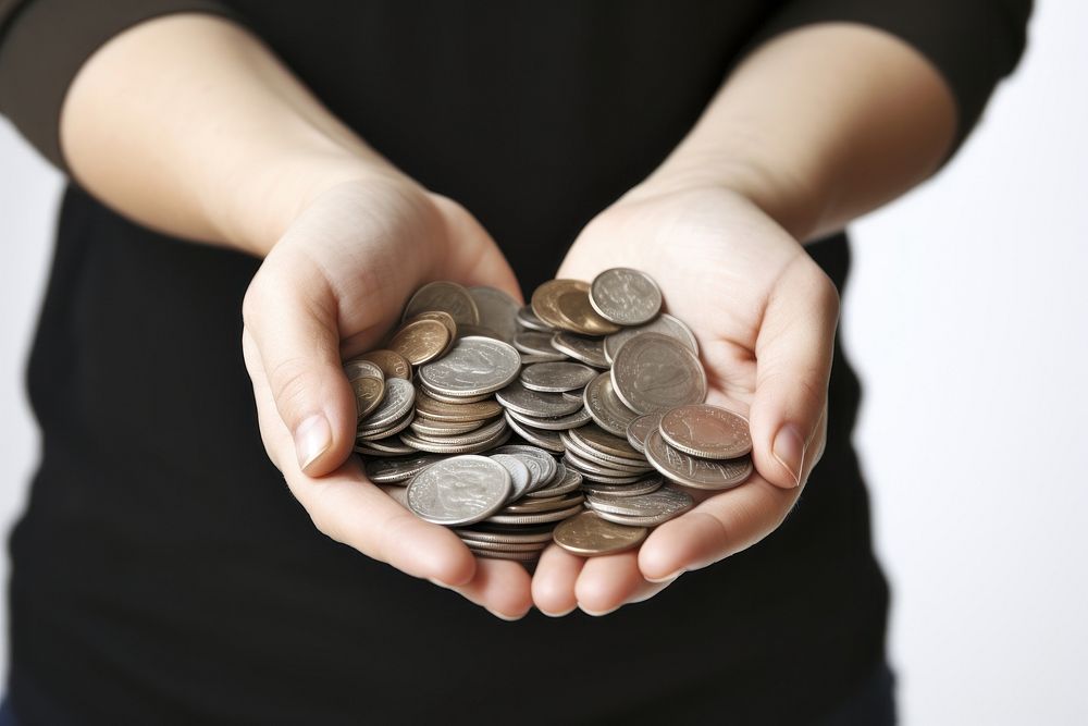 Hands holding coins money hand | Premium Photo - rawpixel