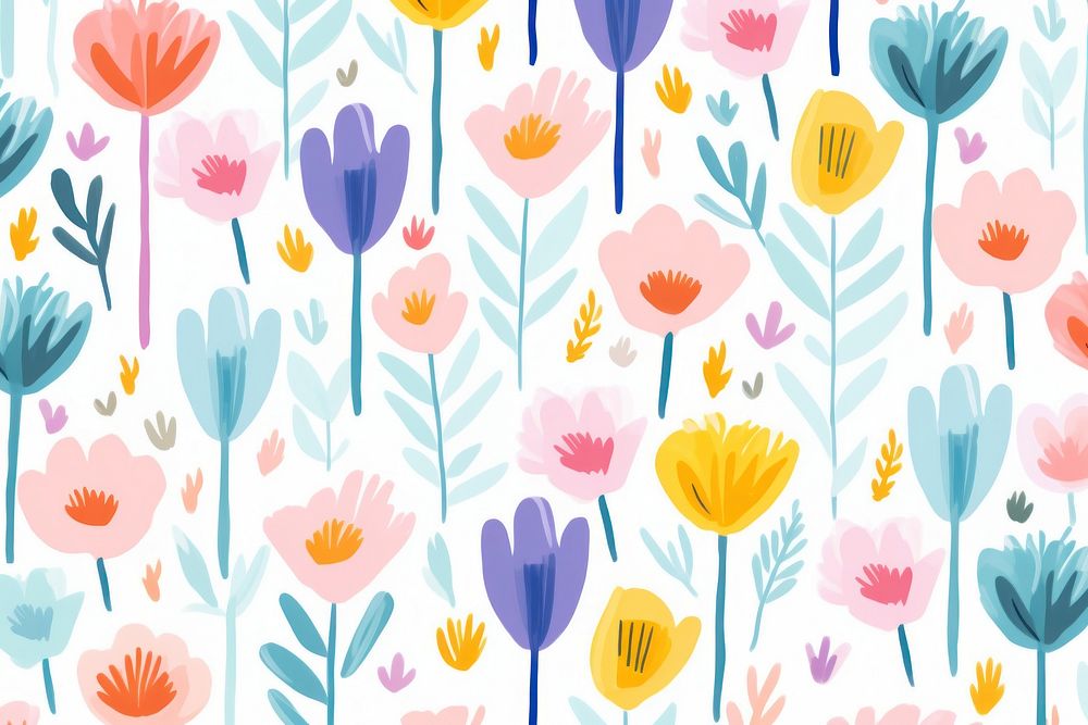 Flower pattern backgrounds nature. AI | Free Photo Illustration - rawpixel