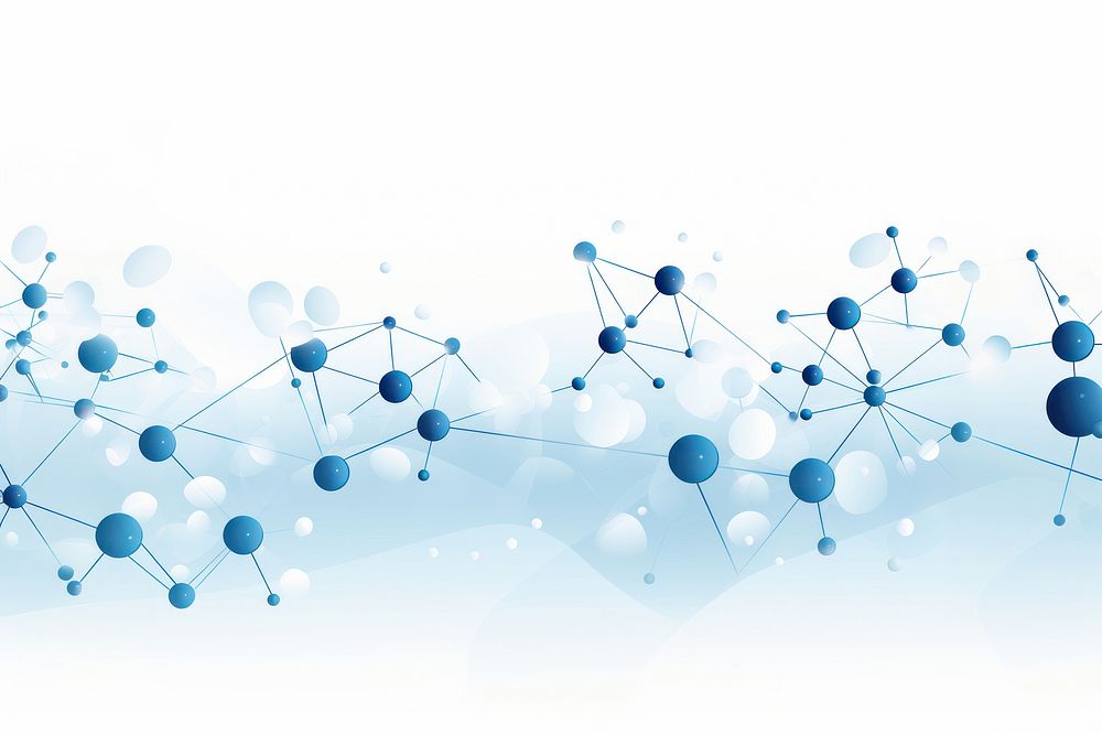 Molecules backgrounds abstract blue. AI | Premium Photo Illustration ...
