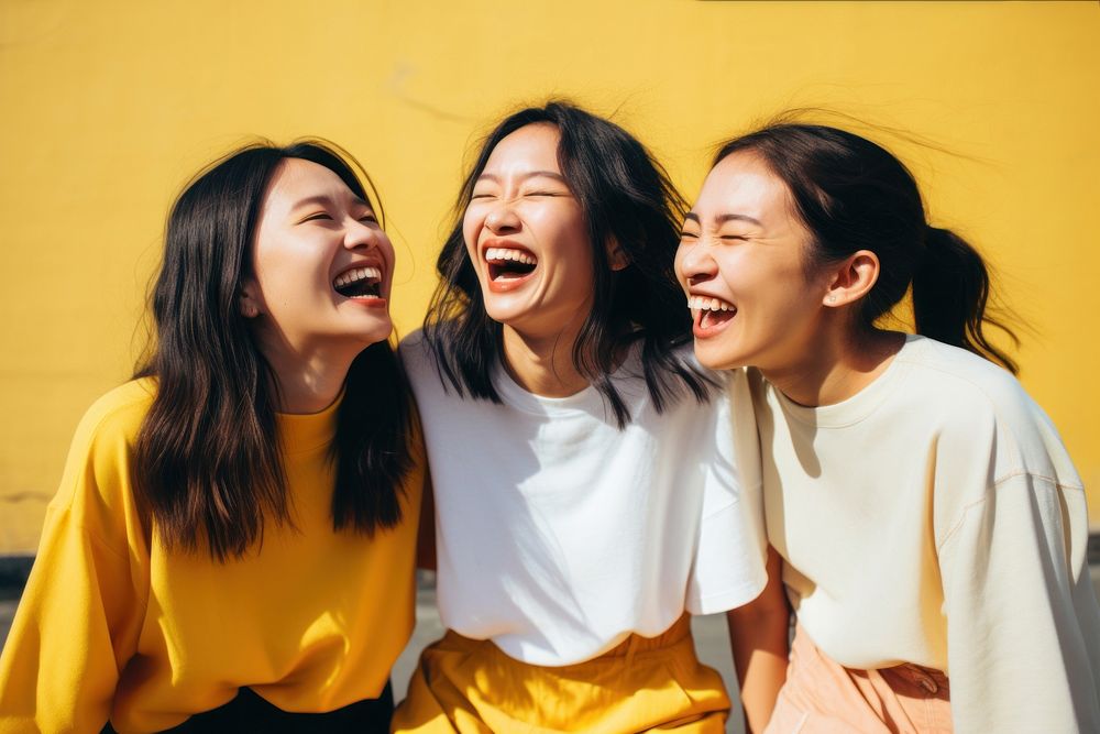 3 girls sport team laughing | Free Photo - rawpixel