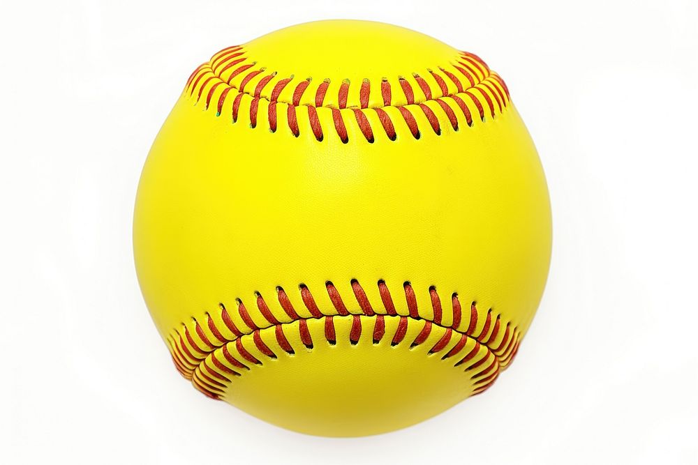 Yellow softball baseball sphere sports. | Free Photo - rawpixel
